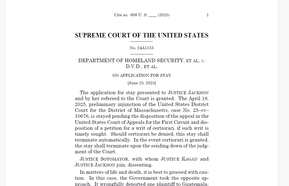 Supreme Court Allows U.S. to Resume Third-Country Deportations Amid Criticism Over Due Process ...